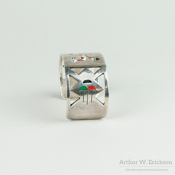 Inlay Cuff with Stylized "Gooney" Bird Design