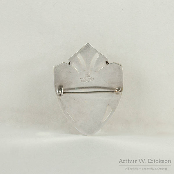 Art Silver Shop Shield Brooch