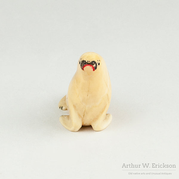 Carved Walrus Ivory Seal